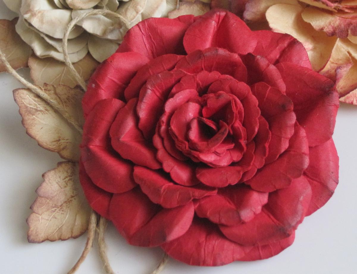 Shabby Chic Paper Rose Set on Luulla