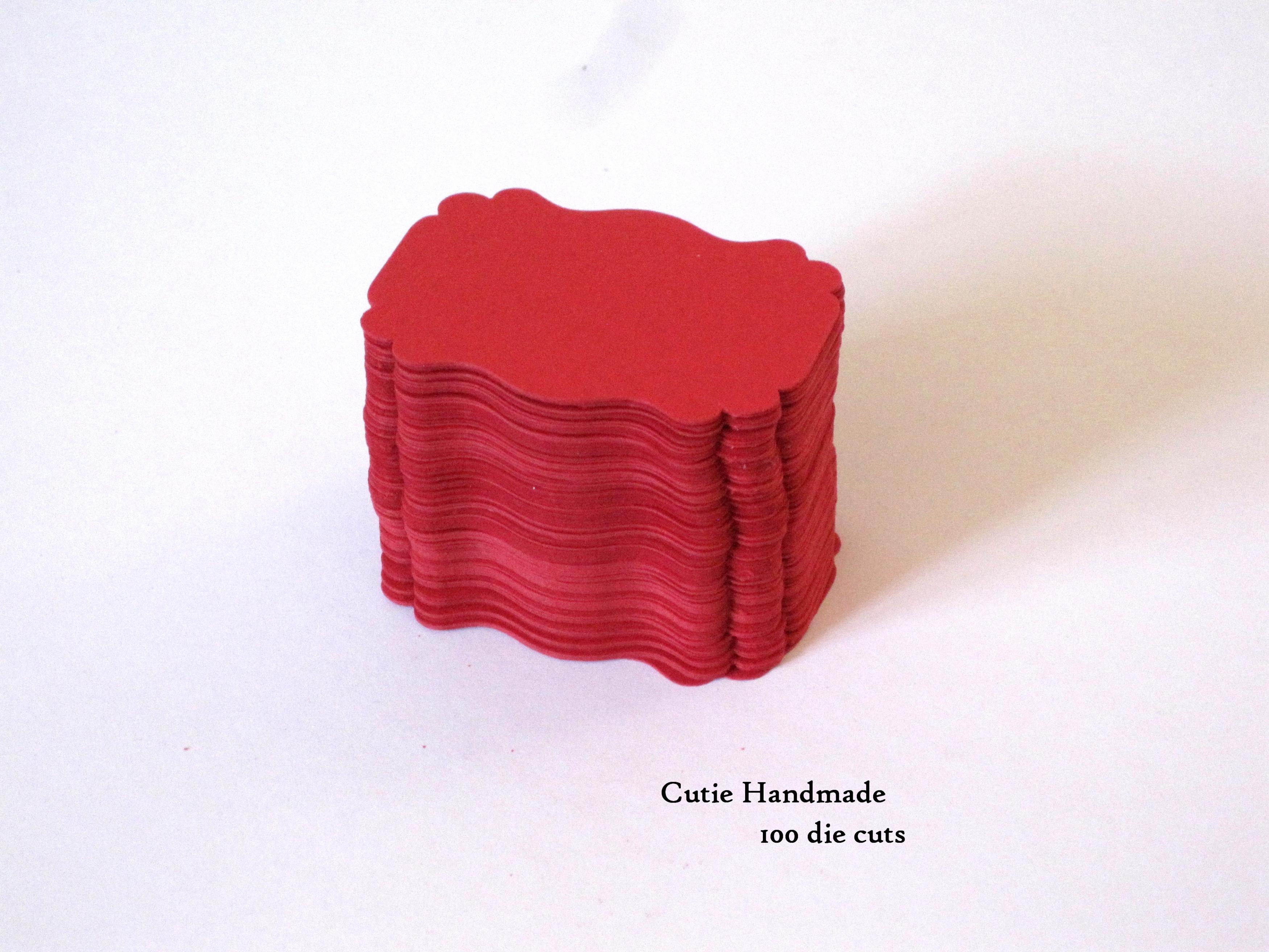 100 Long Scalloped Die Cuts on Luulla